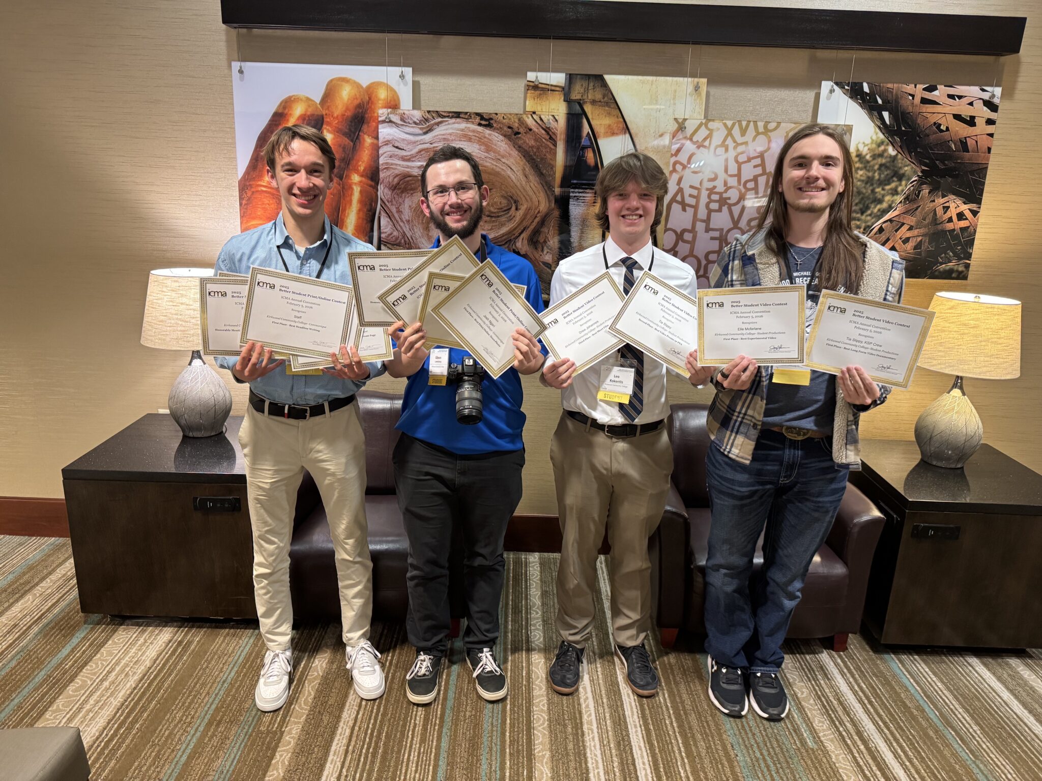 Kirkwood media clubs shine at awards show – Kirkwood Communiqué
